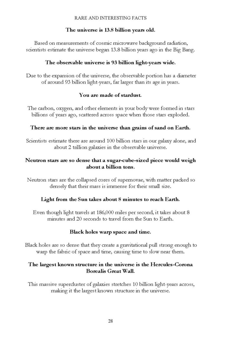 Rare and Interesting Facts You Didn’t Know - My True Quiz